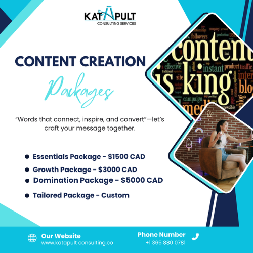 Content Creation Packages - Katapult Consulting Services